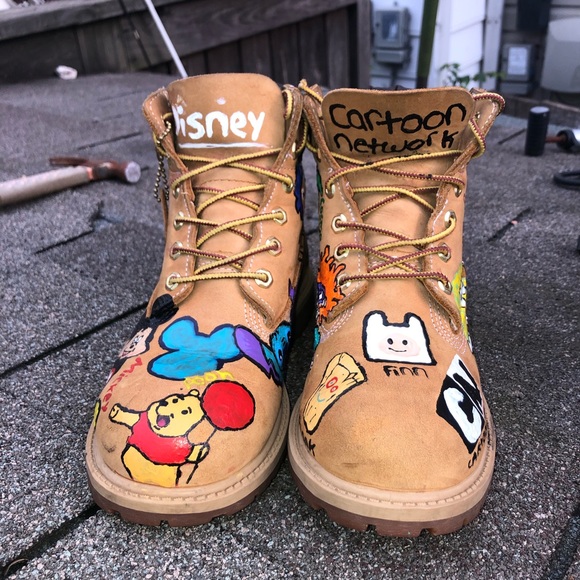 Timberland | Shoes | Custom Cartoon Shoes | Poshmark